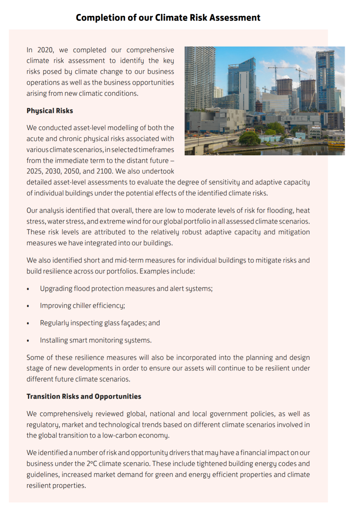 Climate change and TCFD